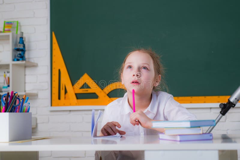 School Kids. Cute Pupil Schooling Work. Happy School Kids at Lesson ...
