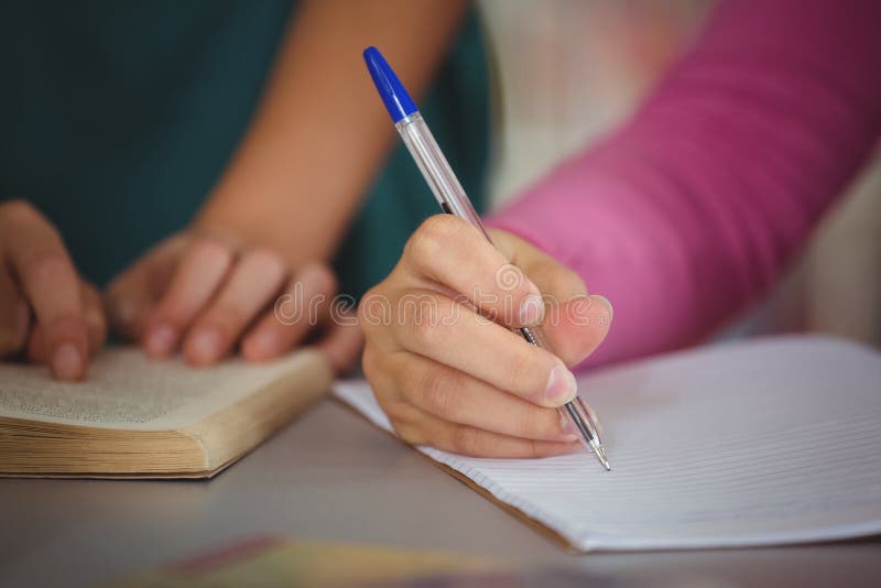 School Kids Doing Homework in Library Stock Image - Image of bonding ...