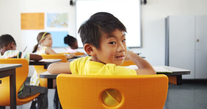School Kids Studying in Classroom Stock Video - Video of highspeed ...