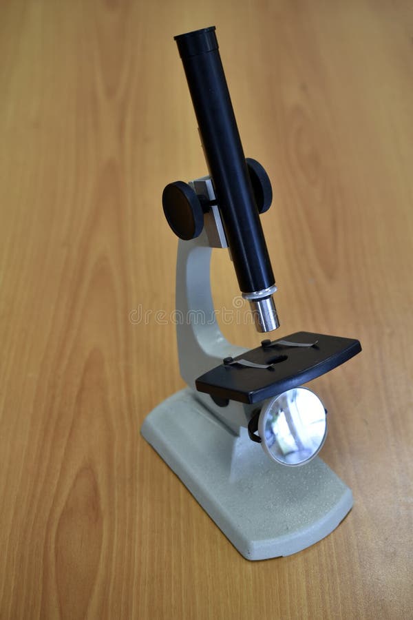 A School Laboratory Microscope. Laboratory with a Microscope Stock ...