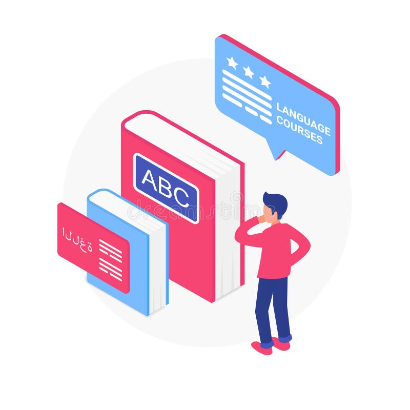 School language course stock vector. Illustration of library - 287863301