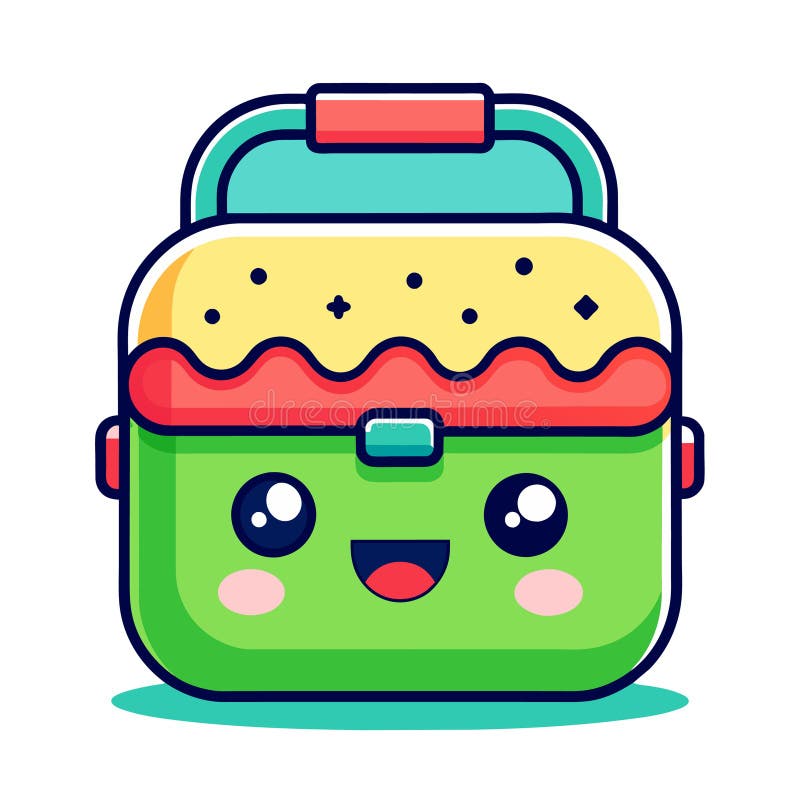 Lunch Box cute school EPS stock illustration. Illustration of artwork ...