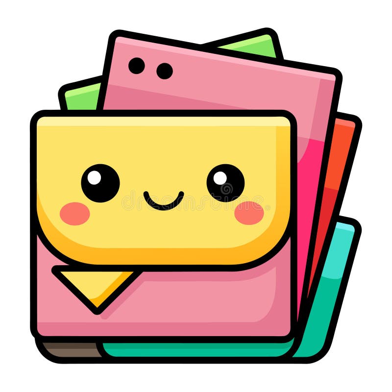 Post it Note Cute School EPS Stock Illustration - Illustration of ...