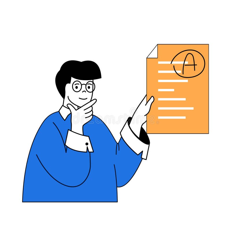 School Learning Concept with Cartoon People in Flat Design for Web ...