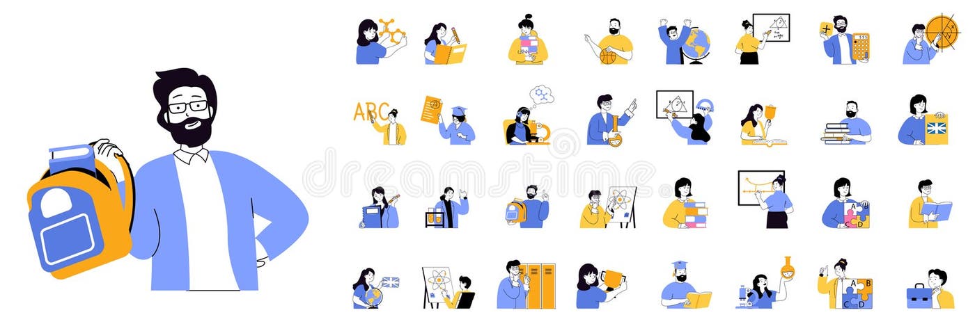 Character Learning Scene Stock Illustrations – 5,844 Character Learning ...