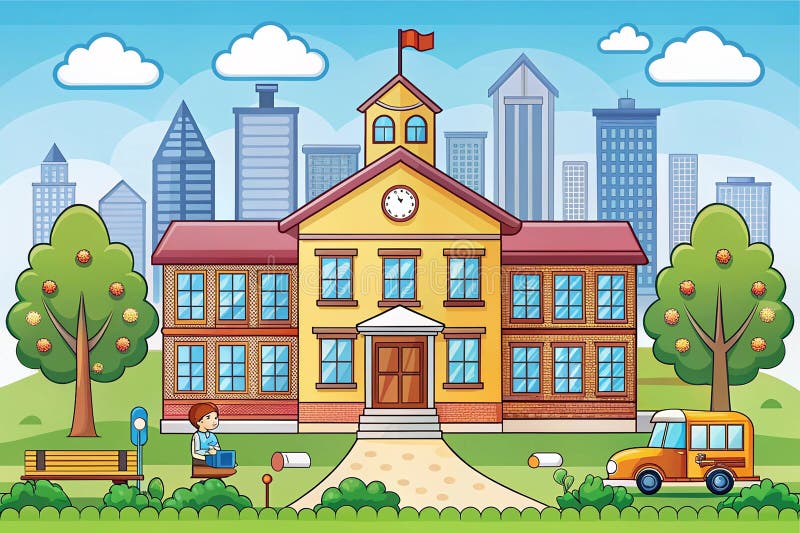 School and Learning Themed Illustration Stock Illustration ...