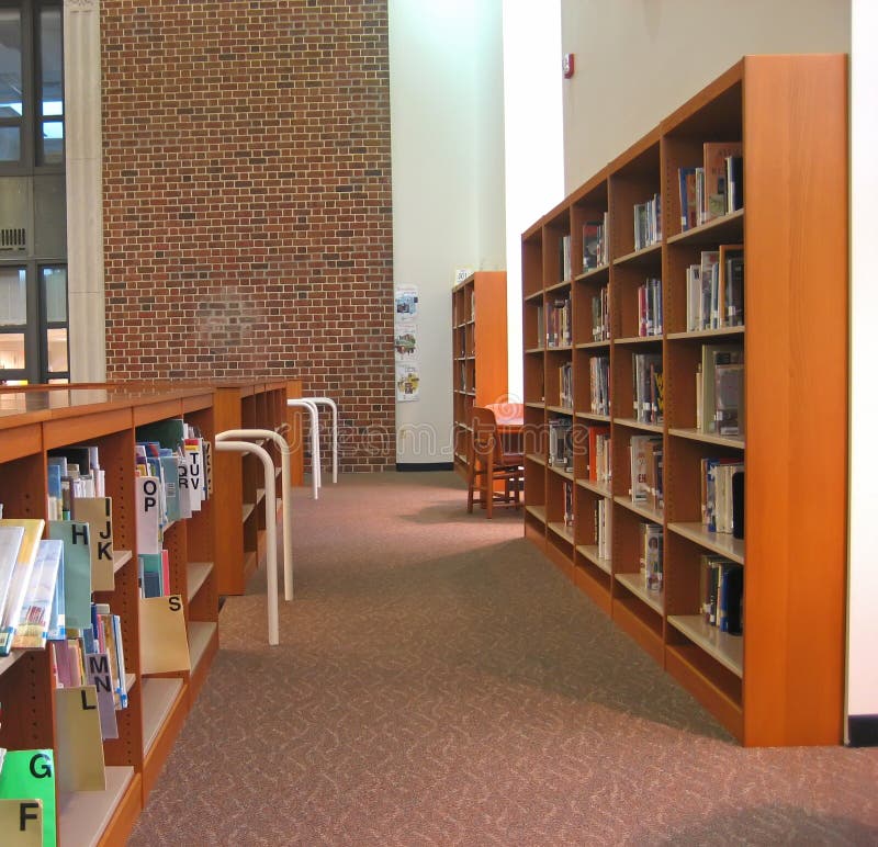Books on a Public Library Shelves. Editorial Stock Image - Image of ...