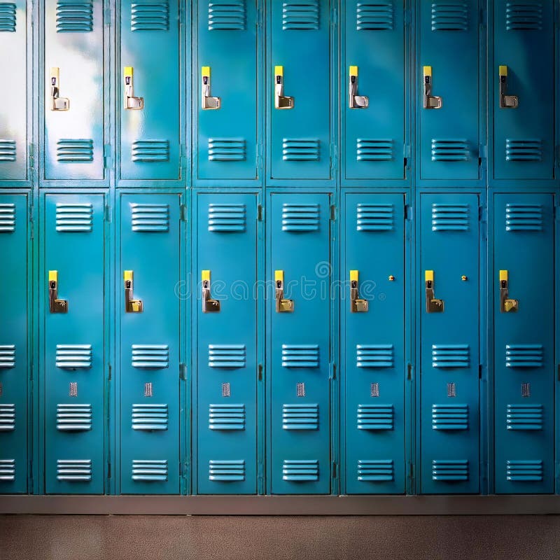 School Locker Background with Copy Space for Text Stock Illustration ...