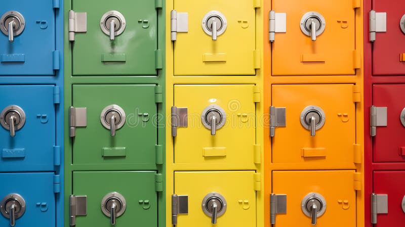 A School Locker with a Combination Lock Colors Created with Generative ...