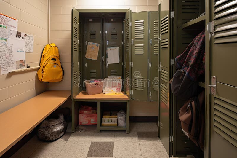 School Locker, Filled with Books and Supplies To Get Ready for Class ...