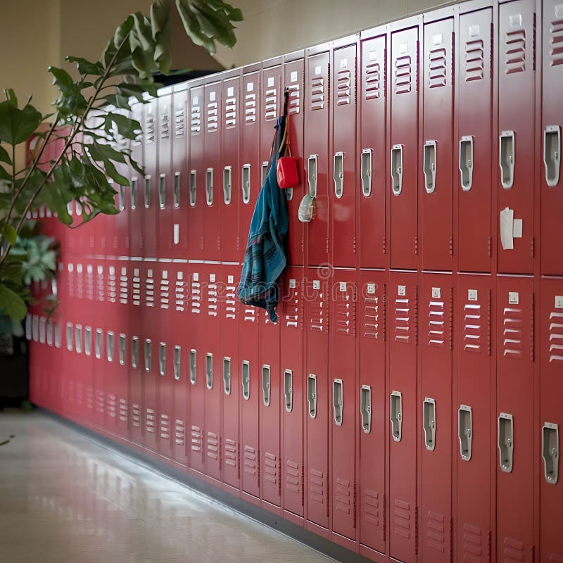 School Locker in a Floor Room Stock Photo - Image of saving ...