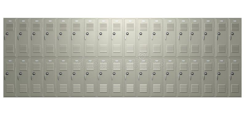 School Lockers Front stock illustration. Illustration of storage - 42983165