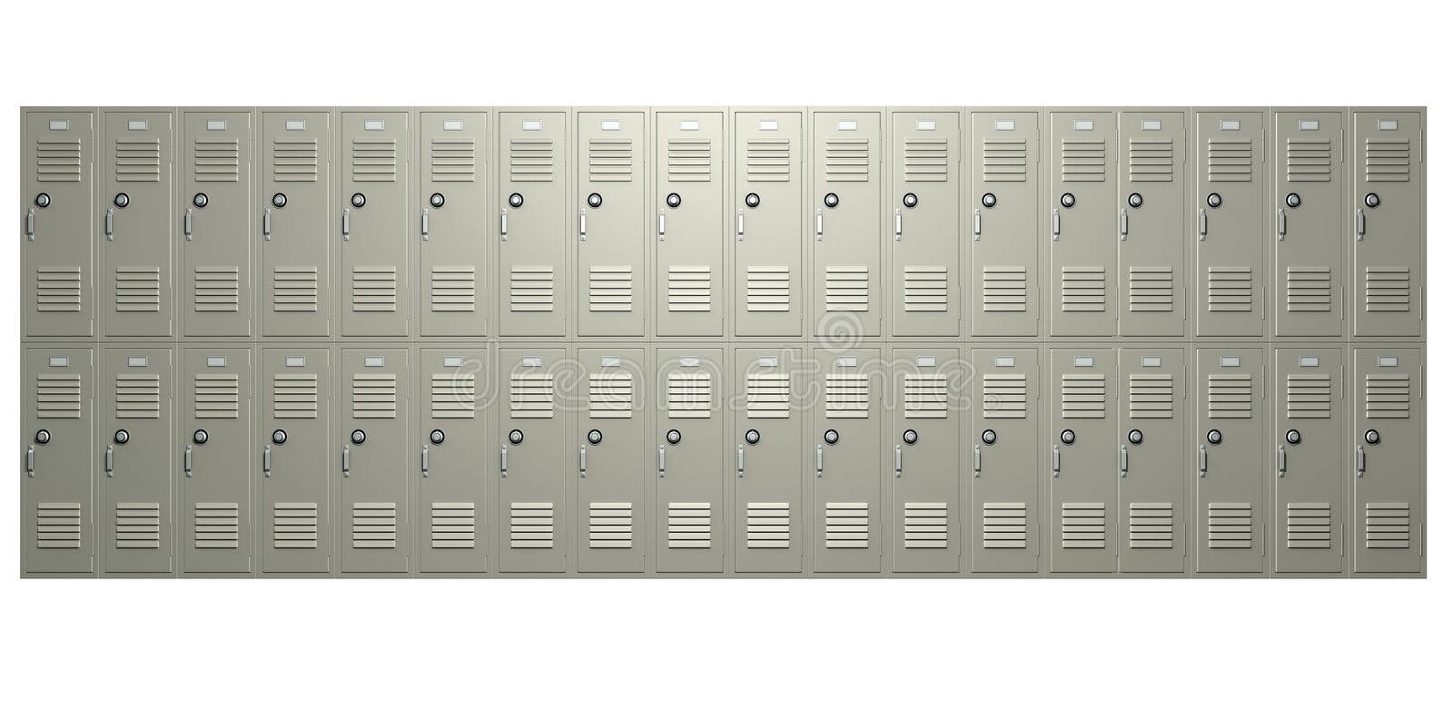 Colorful school lockers stock vector. Illustration of student - 20808648