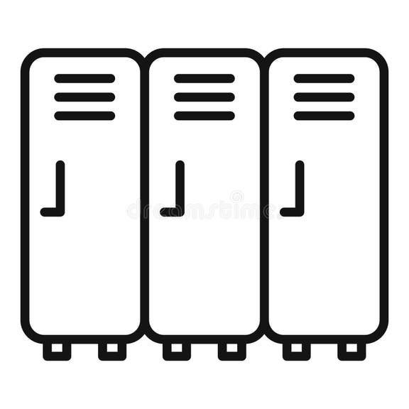 School Lockers Icon Representing Storage and Security Stock Vector ...