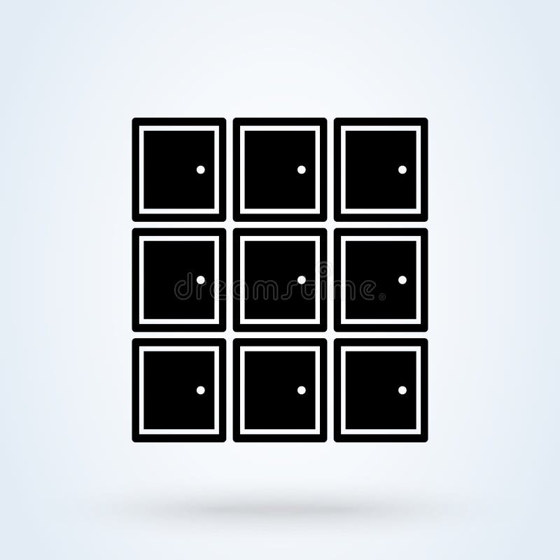 School Lockers or Shop Lockers Icon or Logo. Locker Concept Stock ...