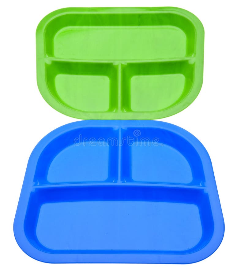 Blue Lunch Tray stock photo. Image of picnic, dish, metal - 19781546