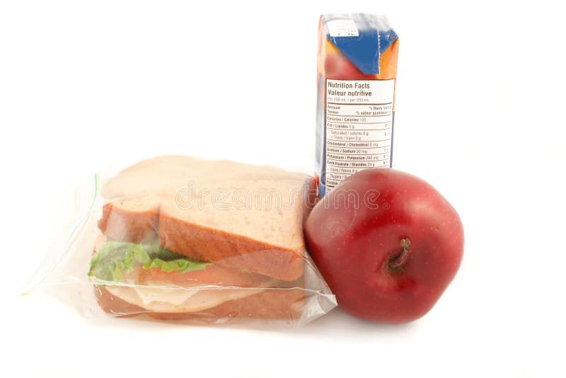 Bagged lunch stock image. Image of slices, fruit, sandwich - 902565