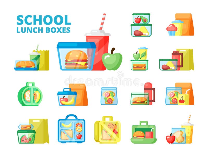 Animated School Lunch Clipart Options
