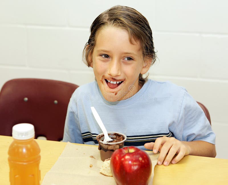 School Lunch in Cafeteria stock photo. Image of education - 2927524