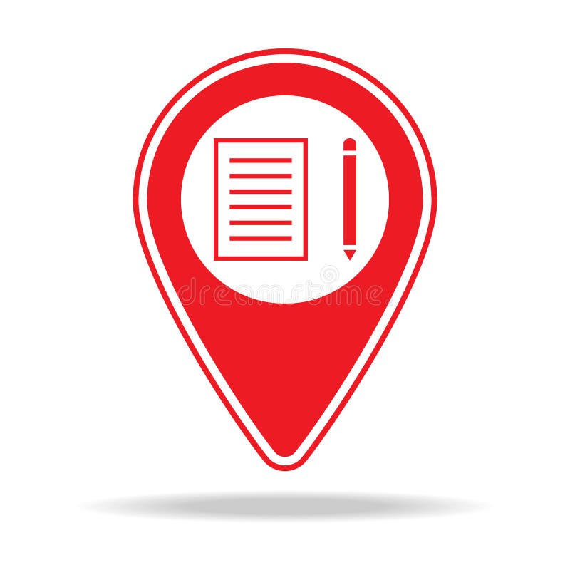 School Map Pin Icon. Element of Warning Navigation Pin Icon for Mobile ...