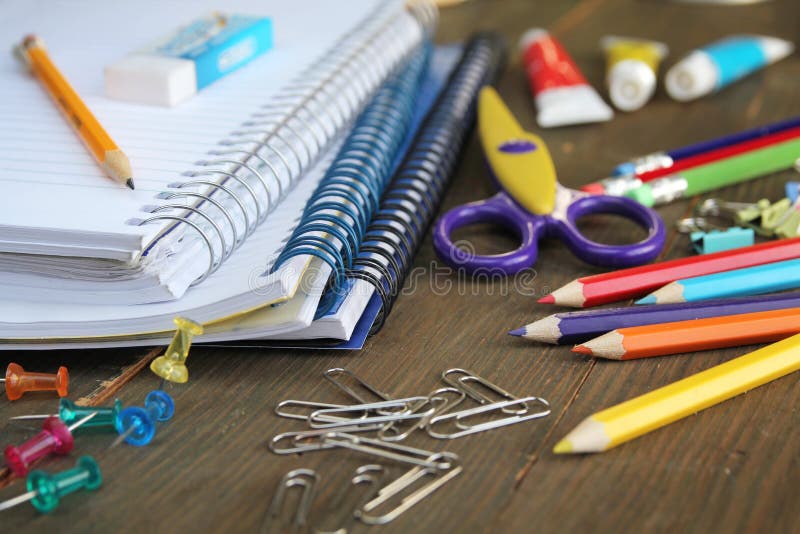 School material stock image. Image of gear, materials - 22852497