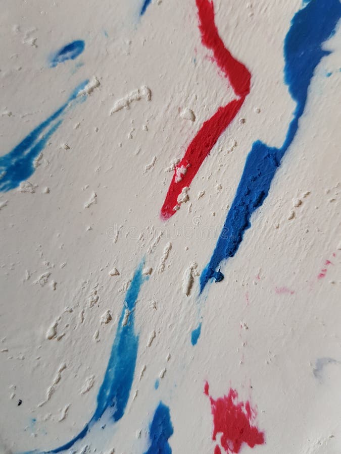 Abstract with Plasticine Mix in the Colours White, Blue and Red ...