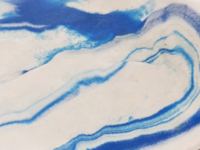 Abstract with a Mixture of White and Blue Plasticine, Background and ...