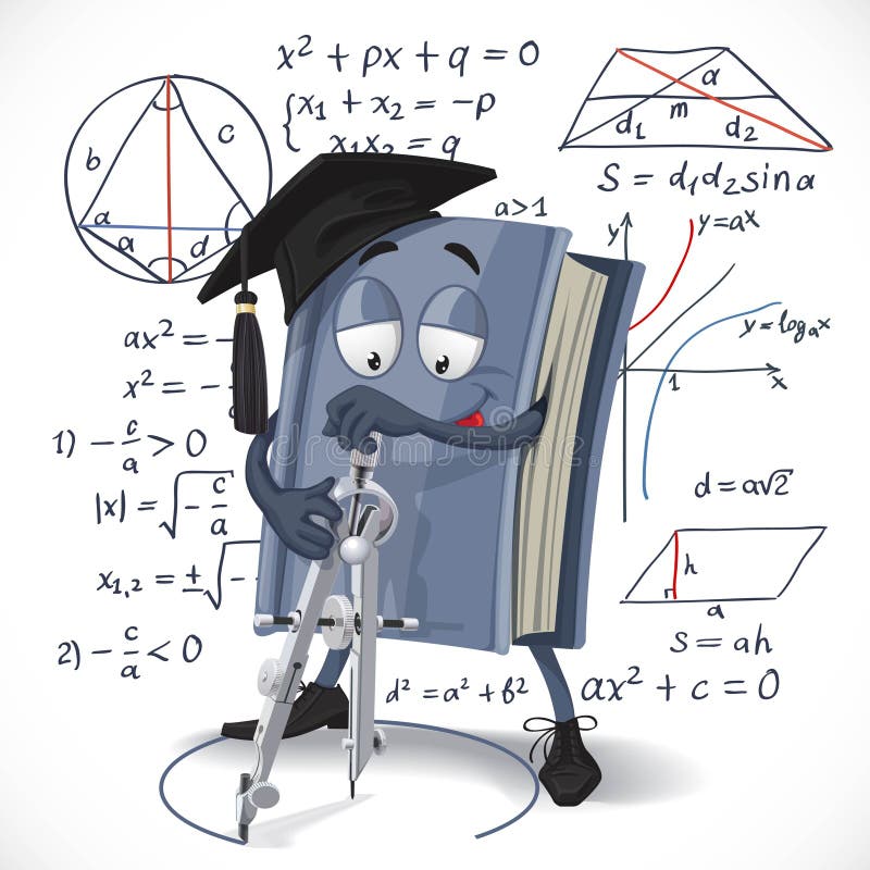 School Mathematics Textbook Draw a Circle Pair of Compasses on Formula ...