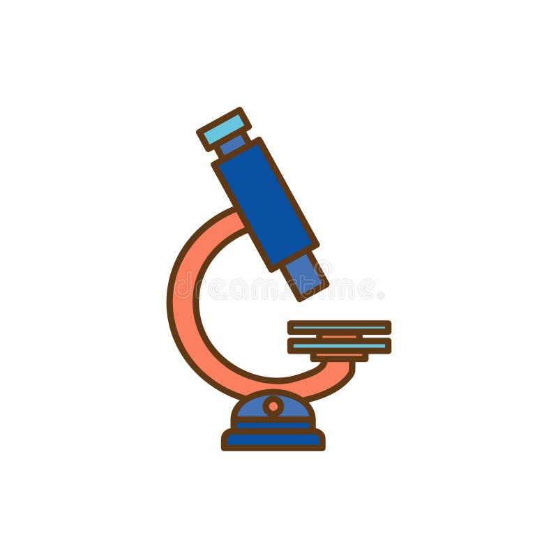 School Microscope Cartoon Icon Isolated Vector Illustration Stock ...