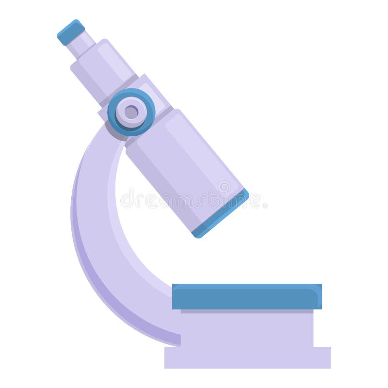 School Microscope Icon, Cartoon Style Stock Illustration - Illustration ...