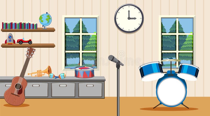 School of music stock illustration. Illustration of room - 65358775