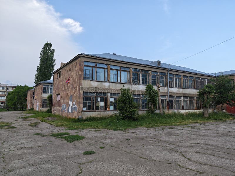 School No. 10 Razdan: a Symbol of Knowledge and History Stock Image ...
