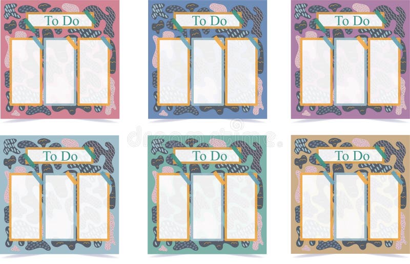 School Note Paper, Abstract Note Paper, To Do Planner Template Set ...