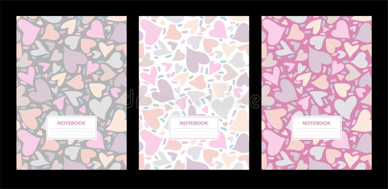 School Notebook Cover. Set College Notebooks Stock Vector ...