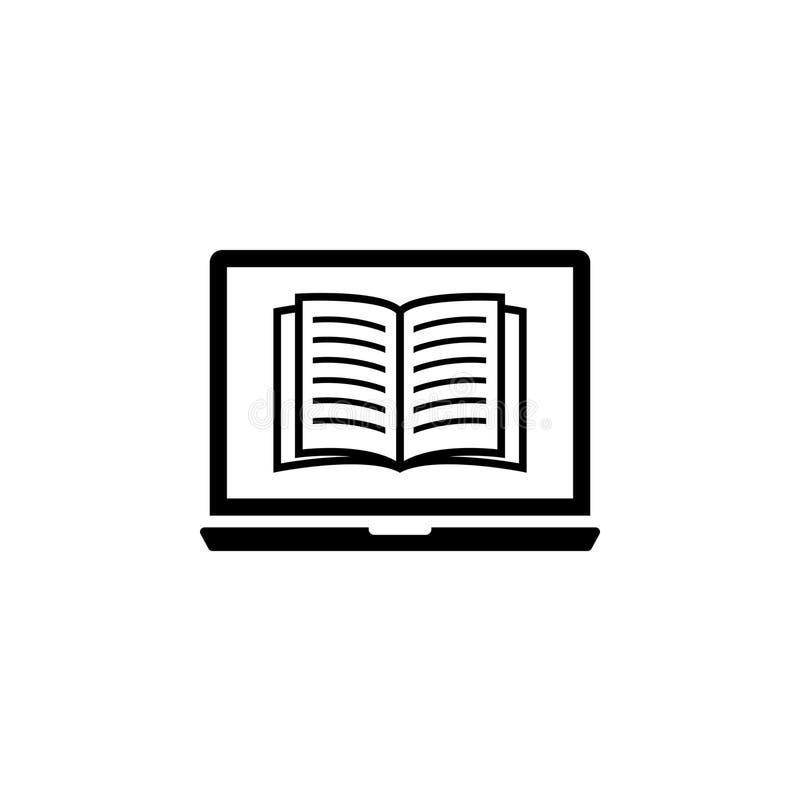 School Notebook Device with Paper Education Book Solid Flat Vector Icon ...