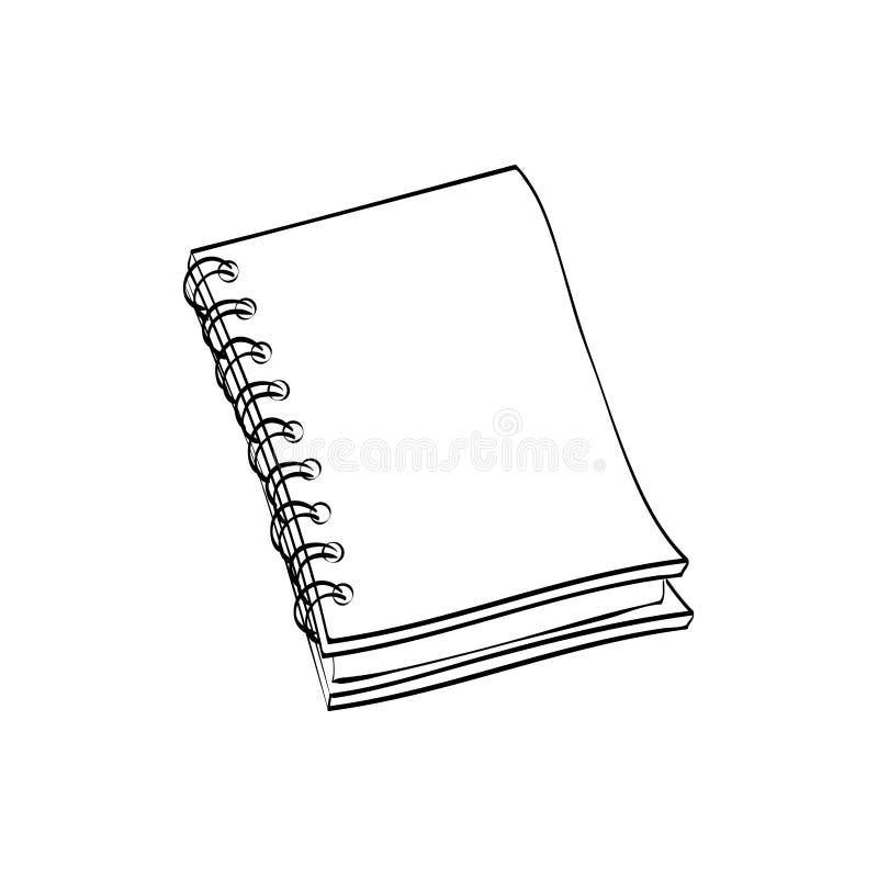 School notebook draw stock illustration. Illustration of sheet - 82316434