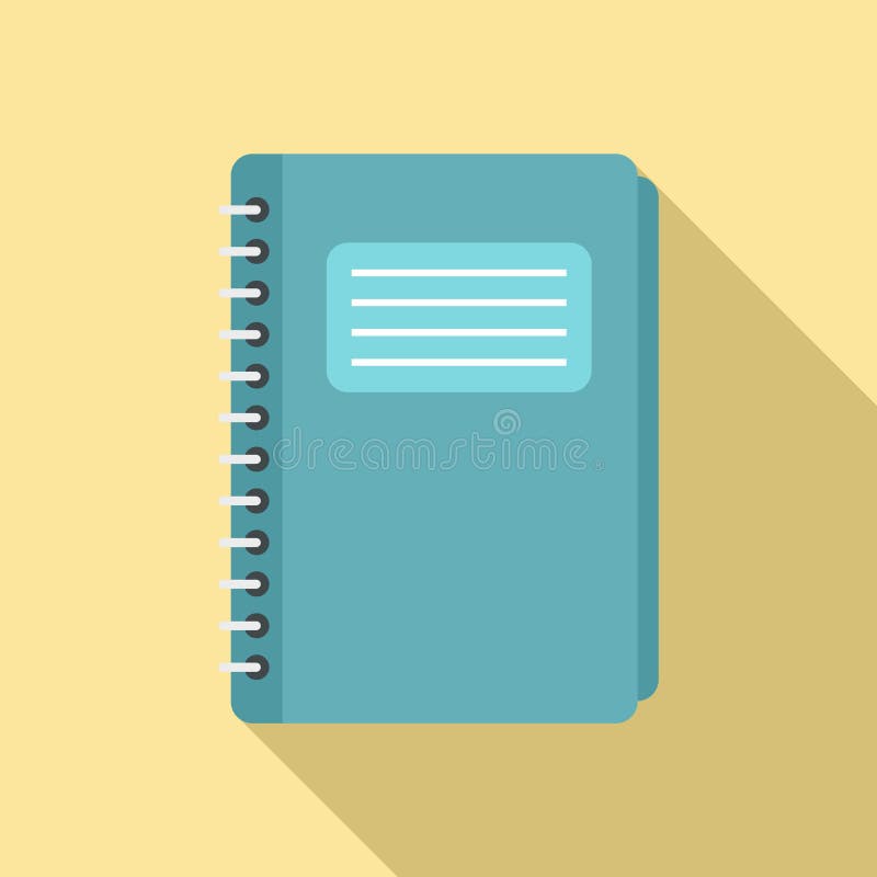 School Notebook Icon, Flat Style Stock Vector - Illustration of notepad ...