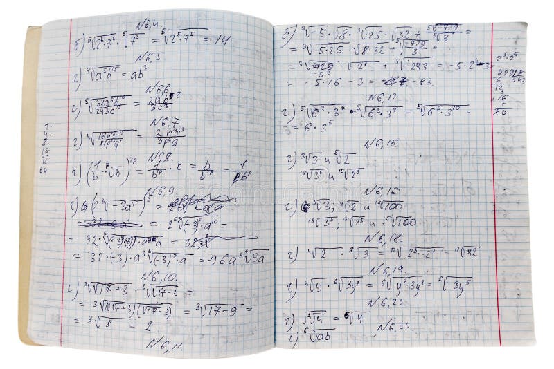 School Notebook in Mathematics with the Solution of Examples. Isolated ...