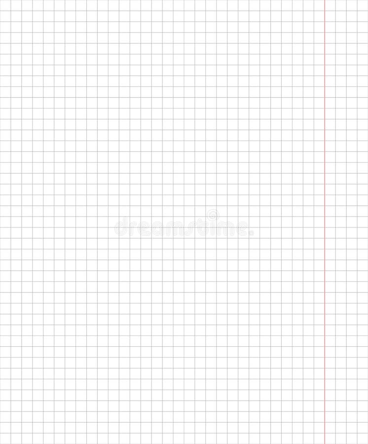 A Sheet of School Notebook in a Ruler with a Slanting Line. School ...