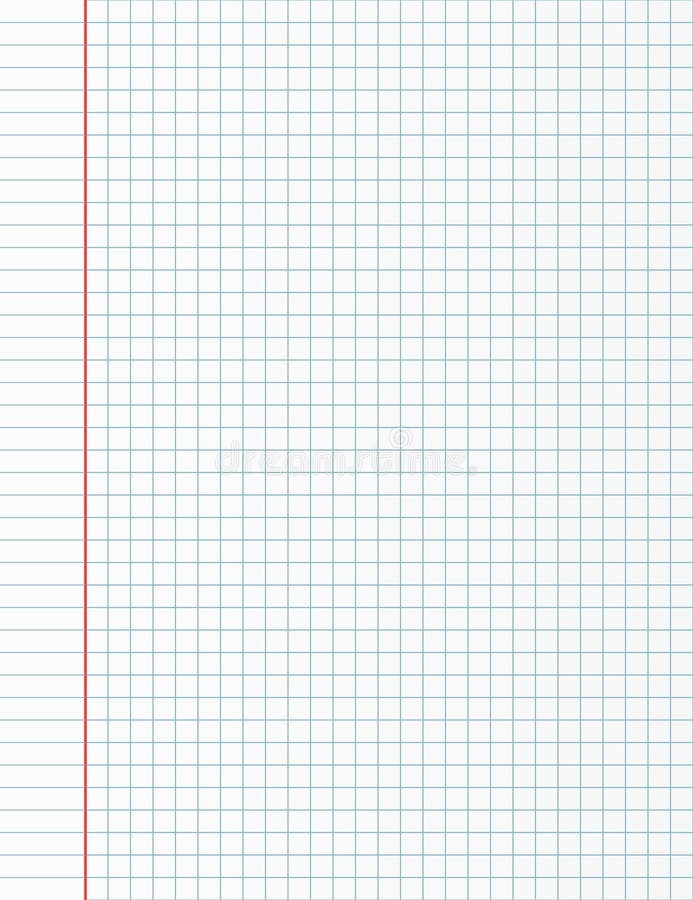 School Notebook Paper Sheet. Exercise Book Page Background Stock Vector ...