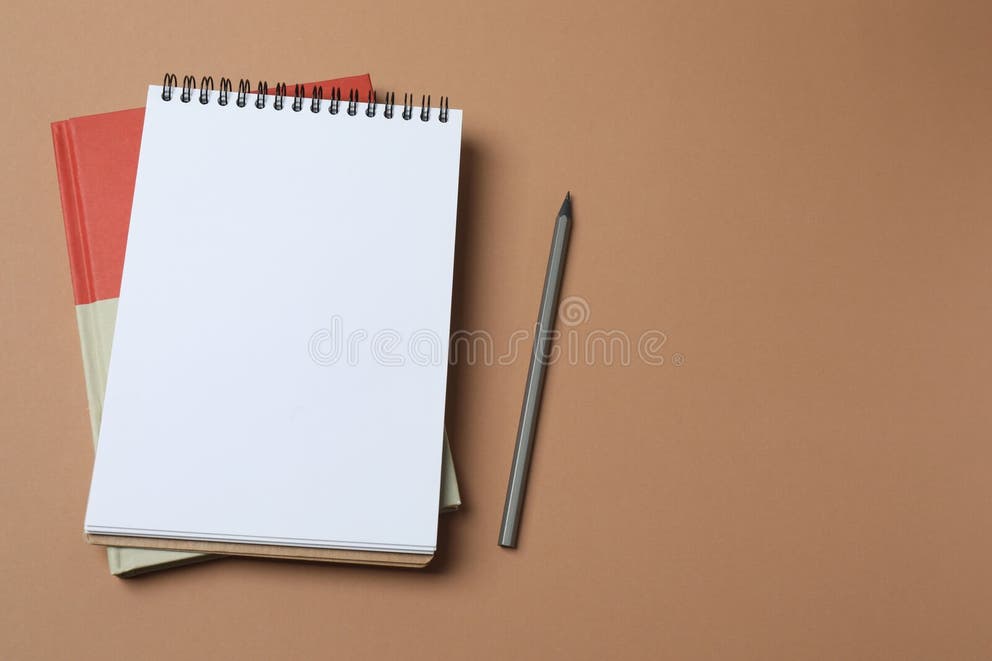 School Notebook, Pen, Spiral Notebook on the Table. Stock Image - Image ...