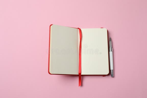 School Notebook, Pen, Spiral Notebook on the Table. Stock Image - Image ...
