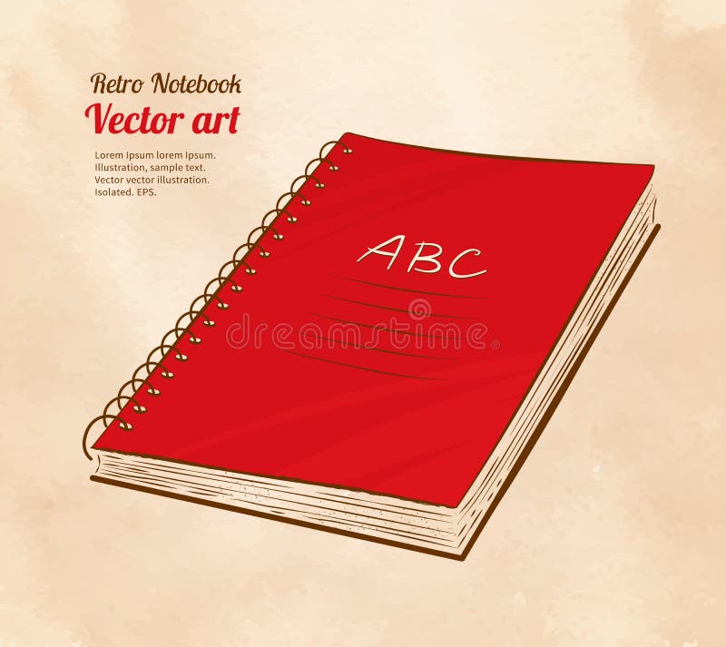 School notebook stock vector. Illustration of school - 53263410