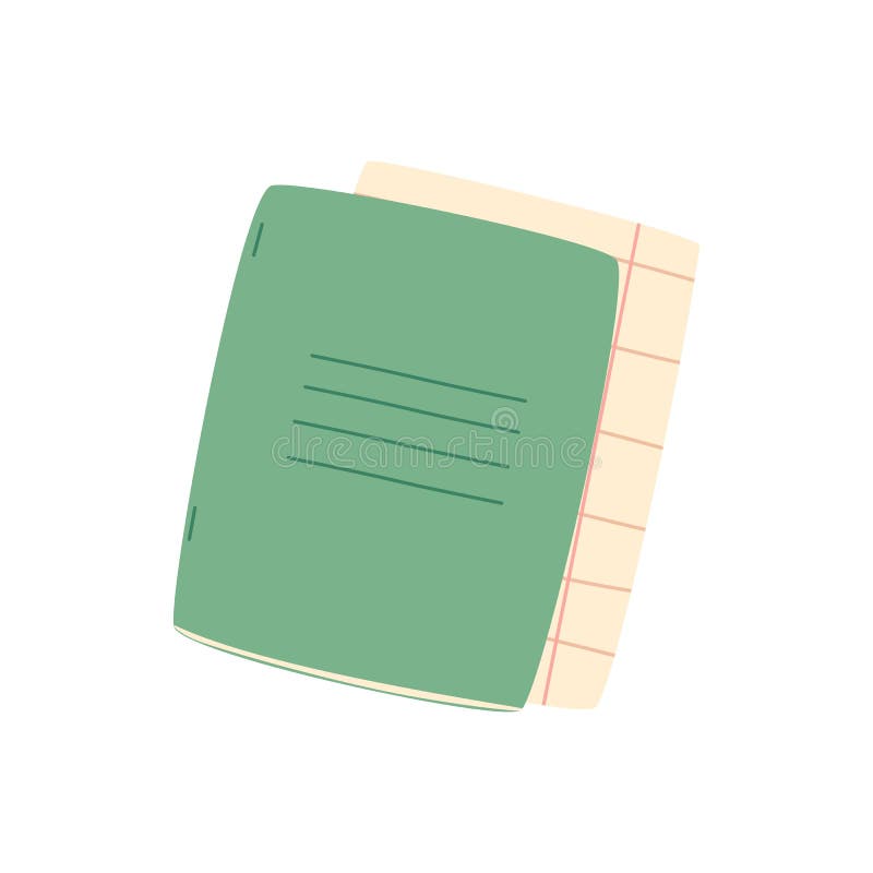 Torn Exercise Book in the Box with the Date 2013 P Stock Vector ...