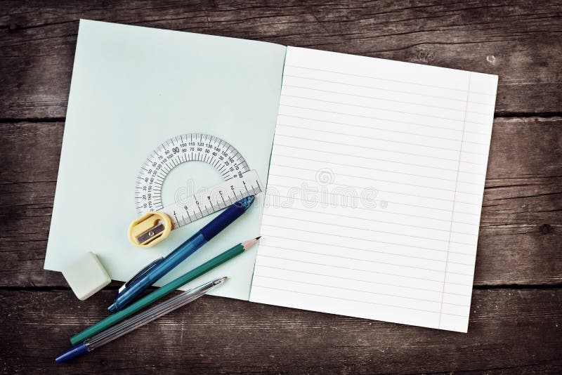 School notebook stock photo. Image of note, bills, book - 42234246