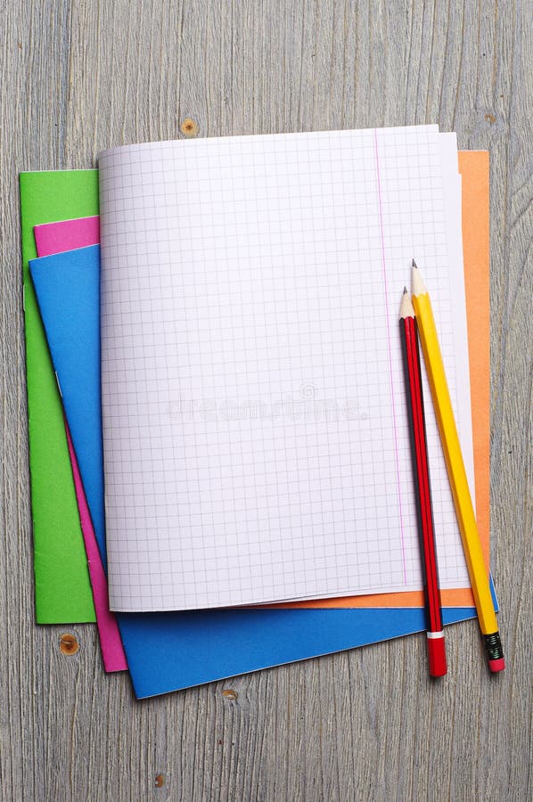 School notebooks stock image. Image of schoolwork, view - 42701815