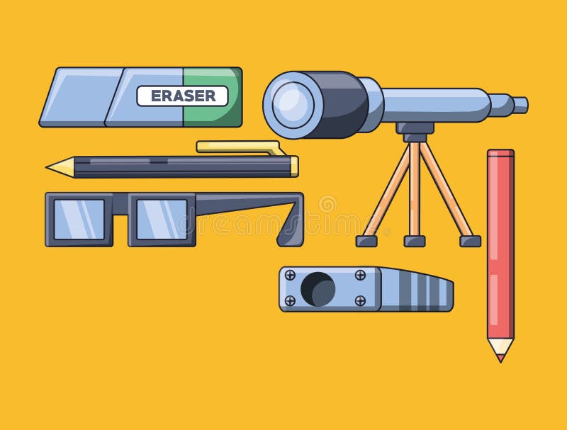 School objects design stock vector. Illustration of objects - 115101002