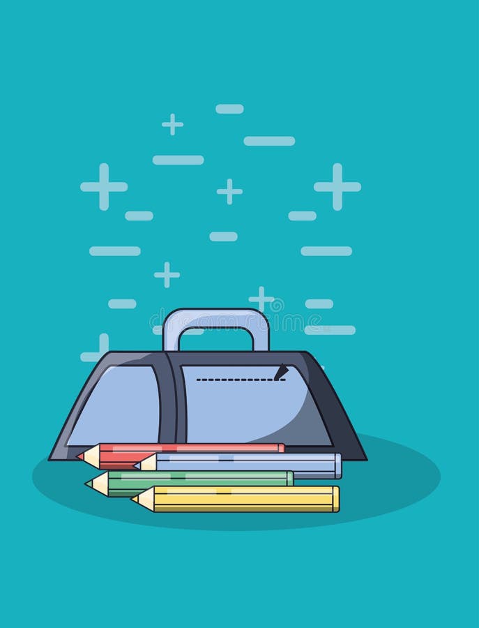 School objects design stock vector. Illustration of sack - 115100658