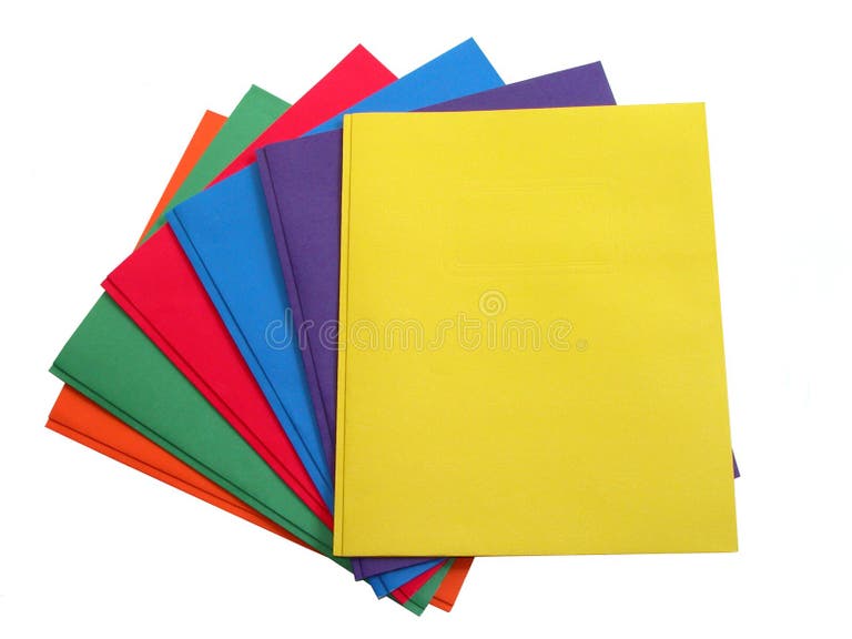 School & Office: Stack of Multi Colored Folders Stock Image - Image of ...