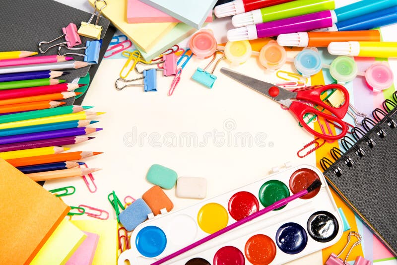 School and Office Stationary. Back To School Concept Stock Image ...